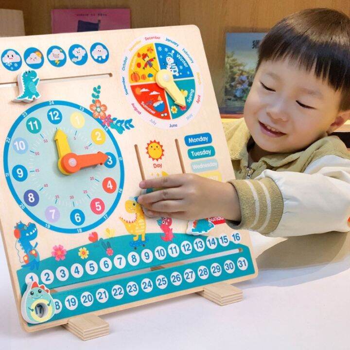 Kids Montessori Learning Table Clock Easy to Read for Playrooms ...