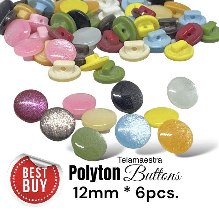 [Polyton] Barong Buttons Polyton Fancy Shank size 18 (12mm) ***sold per ...