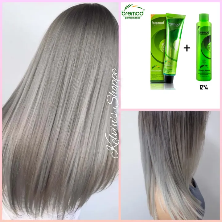 9.11 Smokey Silver Ash Bremod Permanent Hair Color Set | Lazada PH