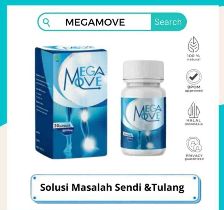 Megamove Asli 100% Kapsul Herbal Sembuhkan Nyeri Sendi Lutut Tulang ...