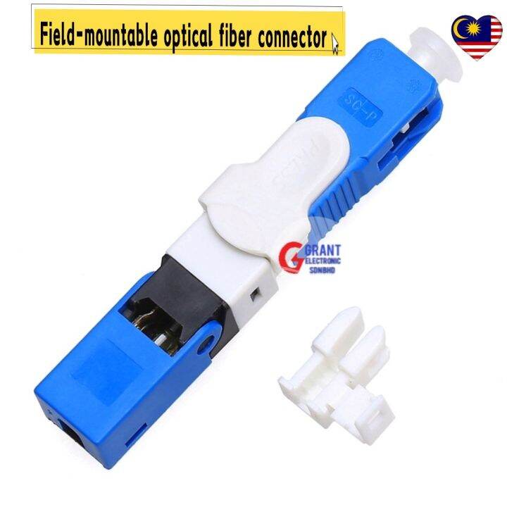 10pcs FTTH Fiber Optic Fast Connector SC UPC Optical Fiber Quick Connector Built-in Type ESC250D ...