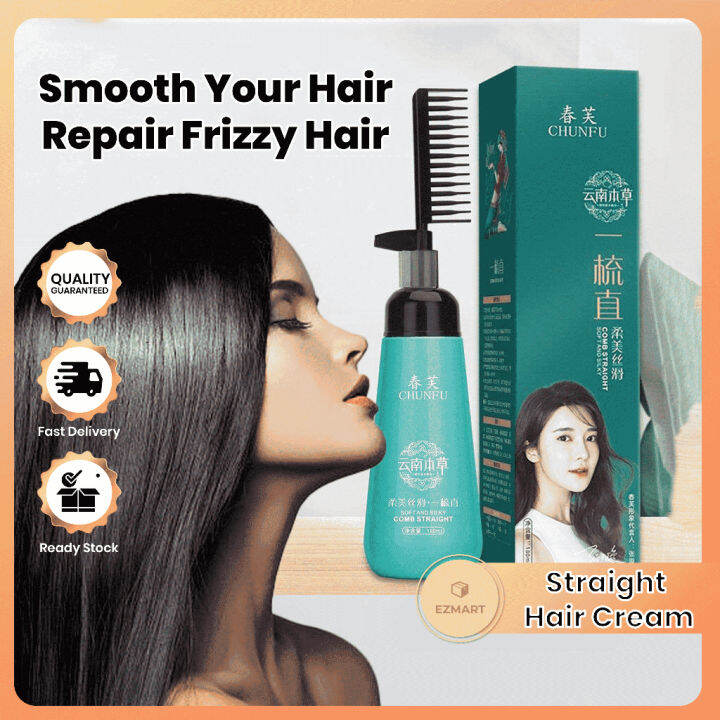 Natural Herbal Hair Relaxer Smooth Straight Hair Cream With Comb Hair ...