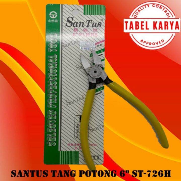 TANG POTONG 6" INCH SANTUS ST-726H KUNING | Lazada Indonesia
