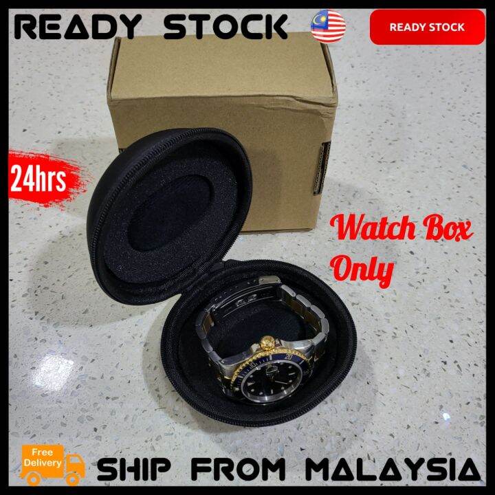 Single Slot Watch Hard Watch Travel Case Portable Round Donut Shape ...