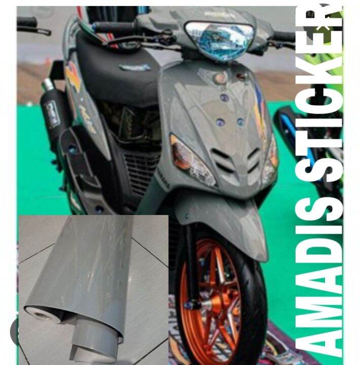 Stiker Skotlet abu abu pastel glossy Scotlite motor abu muda glossy ...