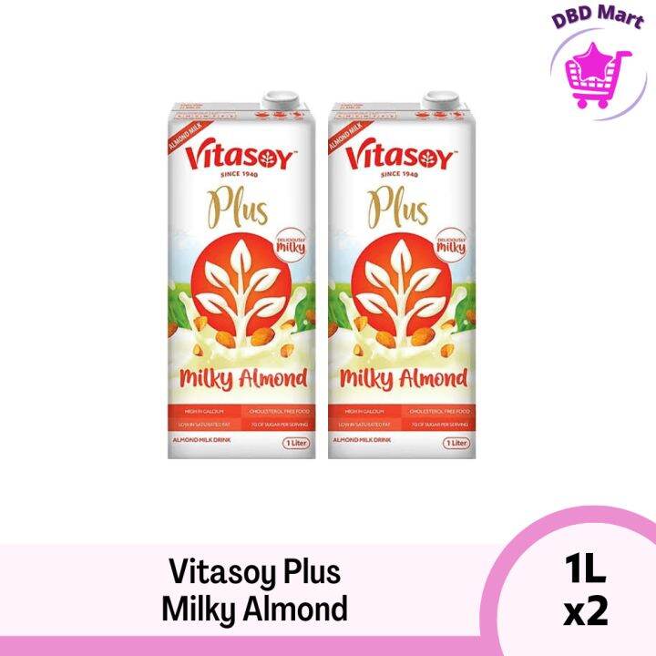 Vitasoy Plus • Milky Almond 1L x2 | Lazada PH