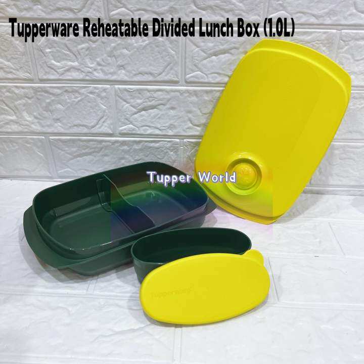 Tupperware Reheatable Divided Lunch Box 1.0L | Lazada