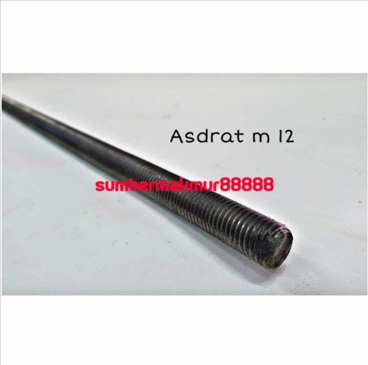 Asdrat Besi Mentah M 12 Baut Stud Bolt Full As drat | Lazada Indonesia