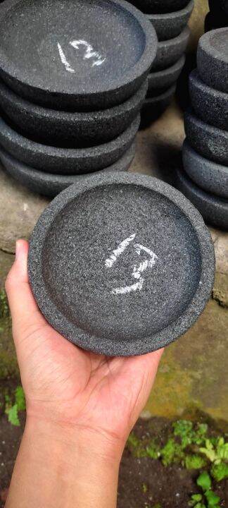 Cobek/Wadah Sambel Asli Batu Gunung Merapi Ukuran 13cm | Lazada Indonesia