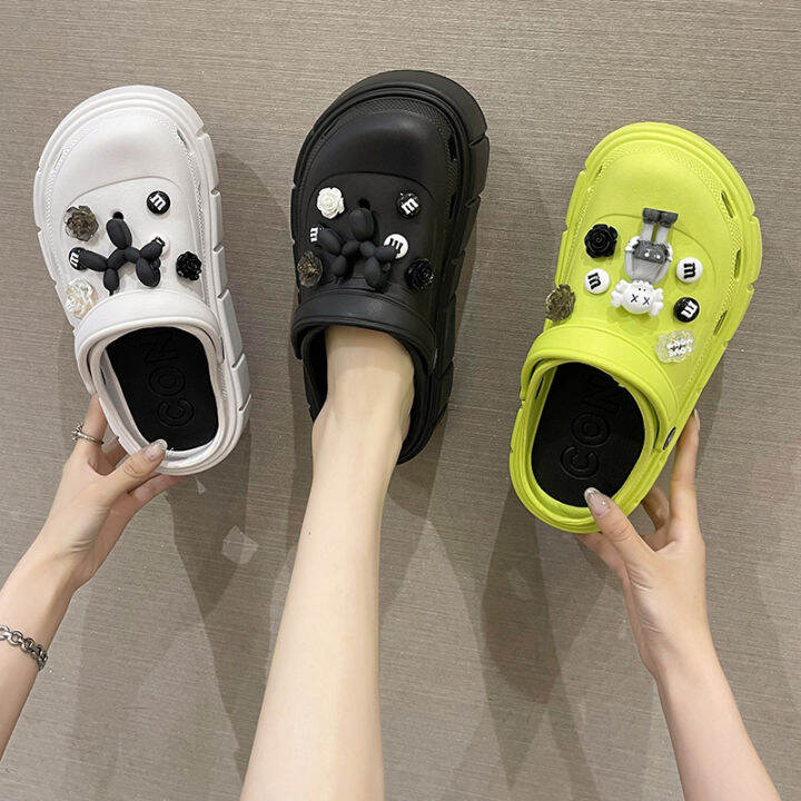 Mainland Sendal Wedges Karet Baim Sandal Slop Wanita Empuk Ringan ...