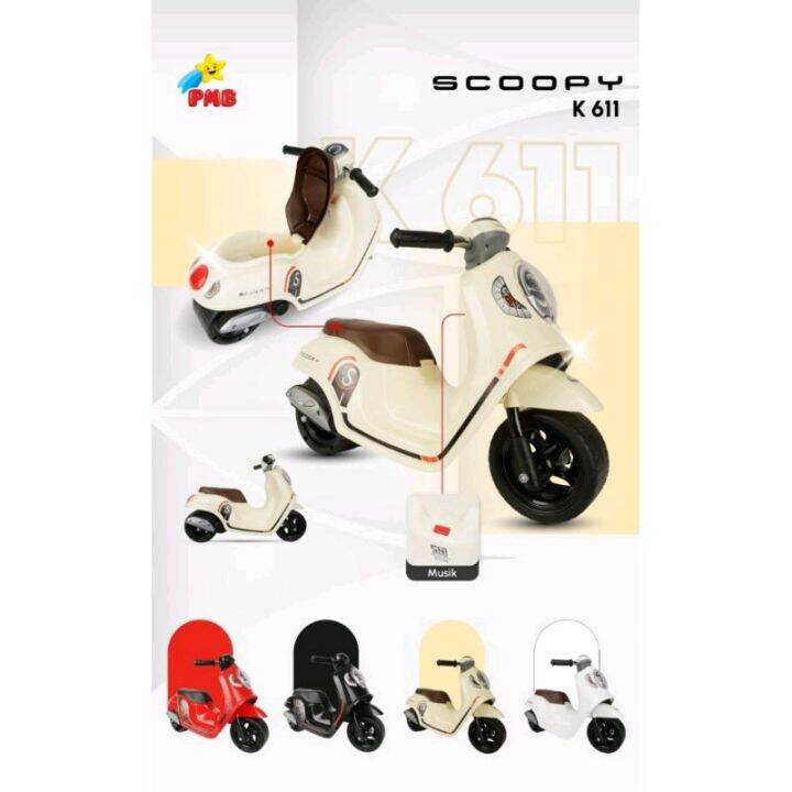 MAINAN MOTORAN ANAK PMB K611 HONDA SCOOPY RIDE ON | Lazada Indonesia