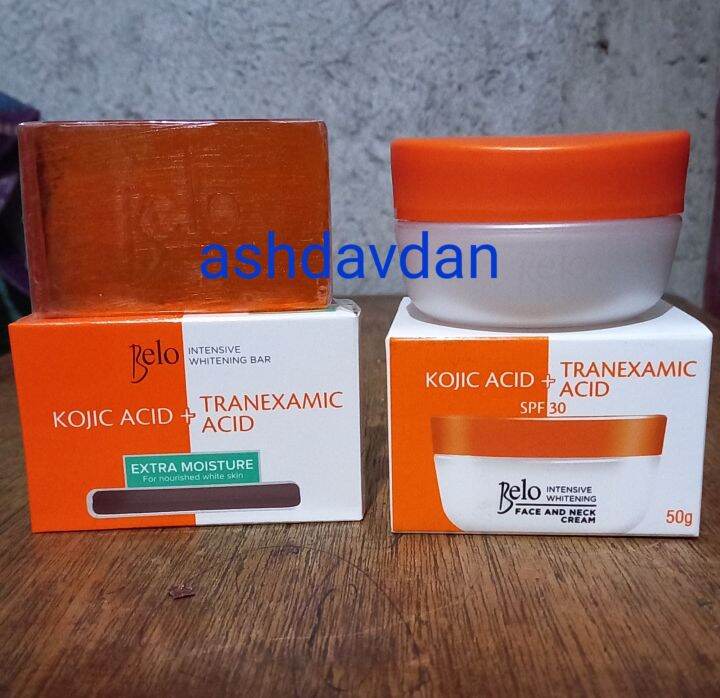 BELO KOJIC FACE and NECK CREAM with BELO KOJIC EXTRA MOISTURE bar ...