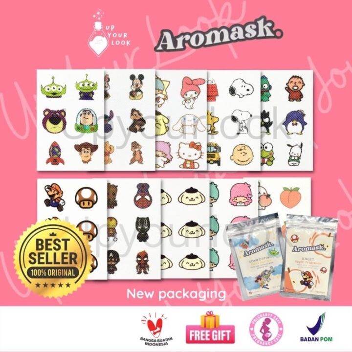 Aromask Sticker Masker Aroma Patch Freshcare Eucalyptus Patch /Stiker ...