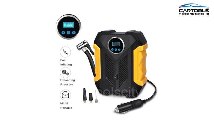 Máy bơm xe hơi 12V Carsun C1399, với màn hình hiển thị | Lazada.vn