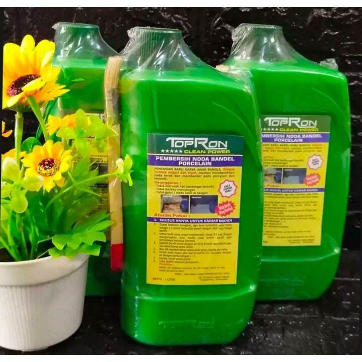 TOPRON PEMBERSIH KERAMIK KAMAR MANDI DAN CLOSET AMAN DITANGAN | Lazada ...