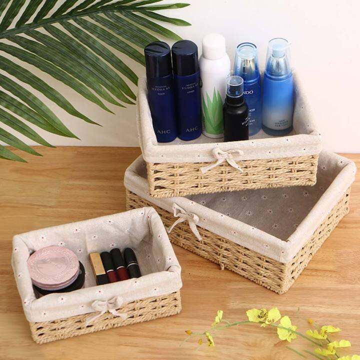 Kotak Rotan Storage Box Besar kotak penyimpanan Rattan Box Organizer ...