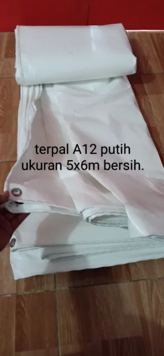 terpal A12 putih, ukuran 5x6m bersih.kuat dan tebal. | Lazada Indonesia