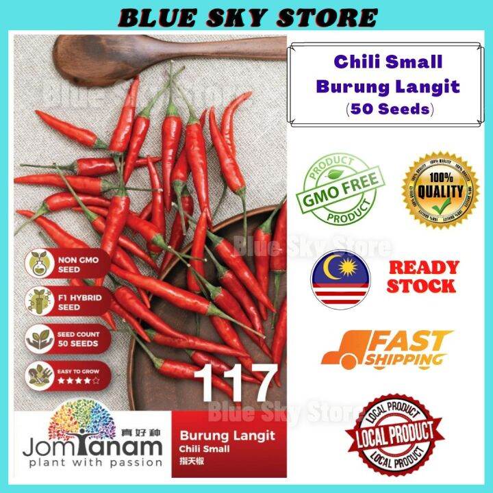 🔥Chili Small Burung Langit Small Red Chili (50 Seeds) Benih Cili Padi ...