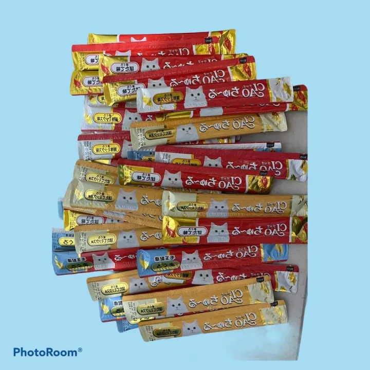 CIAO CHURU CAT TREATS (paste) mix with Vitamins and Green tea extract ...