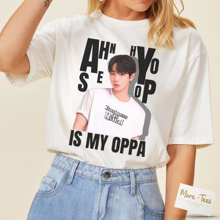 Oppa Ahn Hyo Seop Animated Graphic Sublimation White Tees with FREE ...