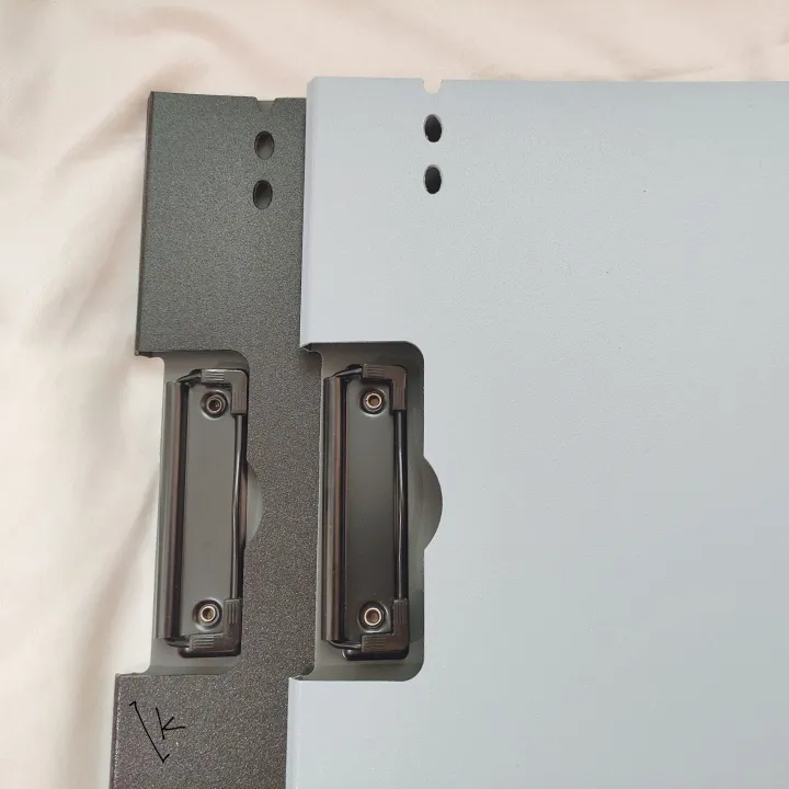 A4 Size Clipboard File Hard Cover Folder Blue Gray/Black_ A4 Size 资料夹 ...