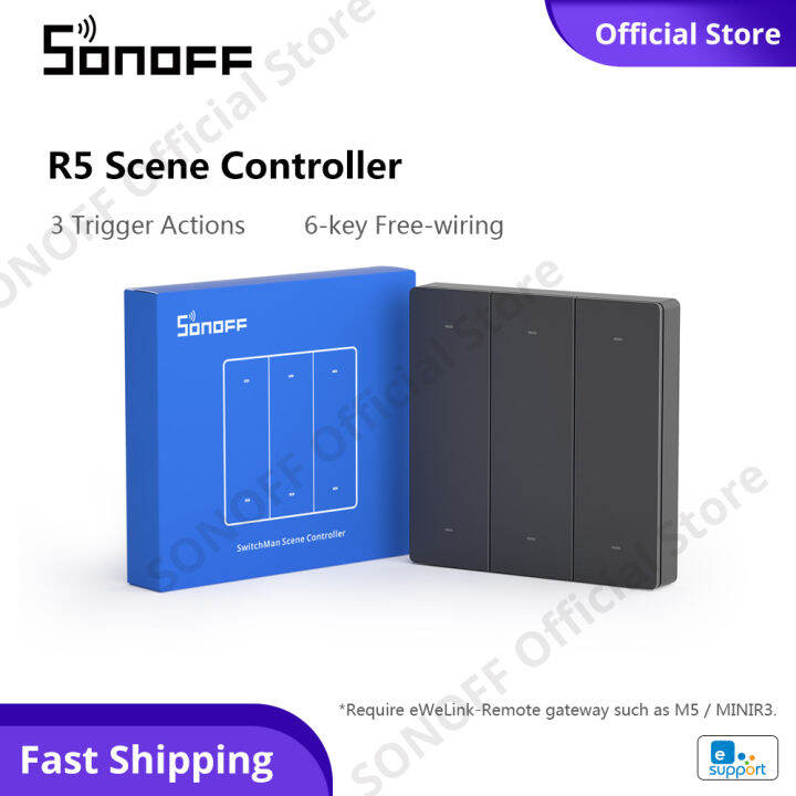 SONOFF SwitchMan R5 Scene Controller 6-key Free-wiring eWeLink-Remote ...