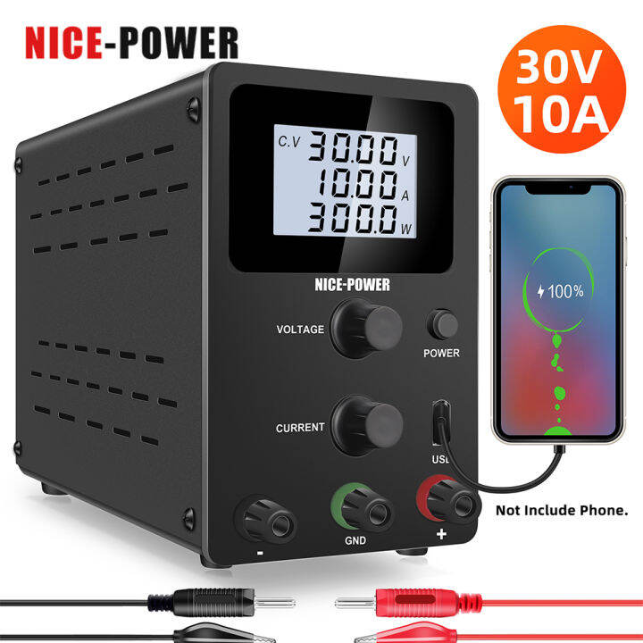 Nice-power USB DC Regulated Lab Power Supply Adjustable 30V 10A ...