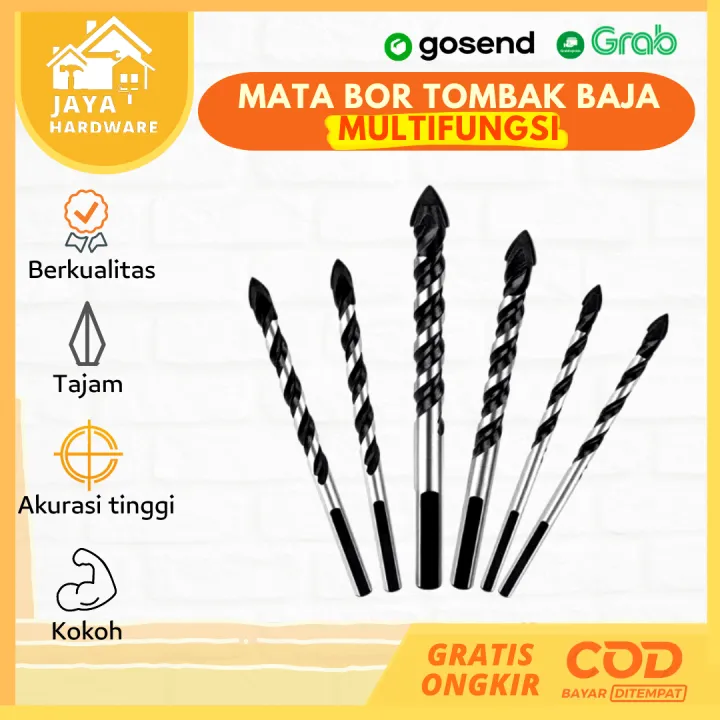 Mata Bor Tombak Kaca Keramik 6 / 8 / 10/ 12 mm Ujung Segitiga dan Untuk ...