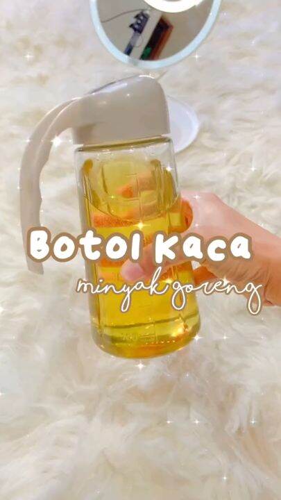 Botol Kaca Minyak Goreng 630ml / Bottle Oil Pot 630 ml Wadah Tempat Penyimpanan Bumbu Dapur Cuka ...