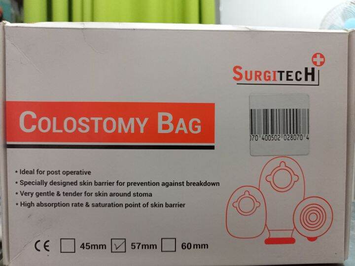 Colostomy Bag Surgitech per pc check variations for sizes | Lazada PH