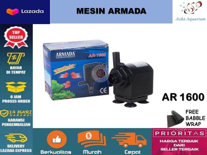 POMPA AIR KOLAM AQUARIUM AQUASCAPE ARMADA AR-1600 | Lazada Indonesia