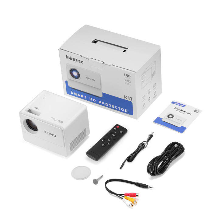 [ Free 1*tripod+10000Lumens] iSinbox K11 Projector Mini Portable smart ...