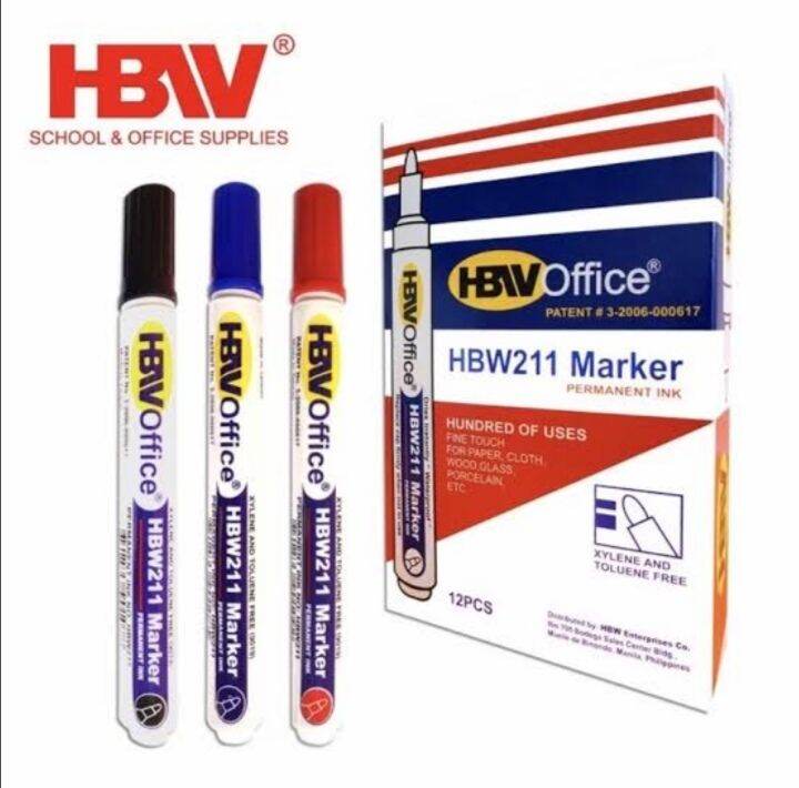 HBW 211 PERMANENT MARKER FINE 1PC/12PCS | Lazada PH