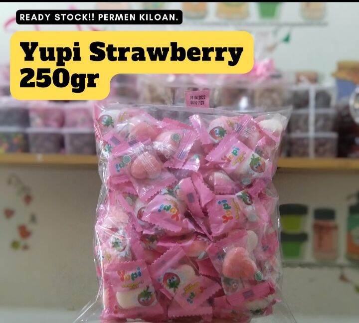 PERMEN YUPI STROBERI | YUPI KILOAN 250 gr | Lazada Indonesia