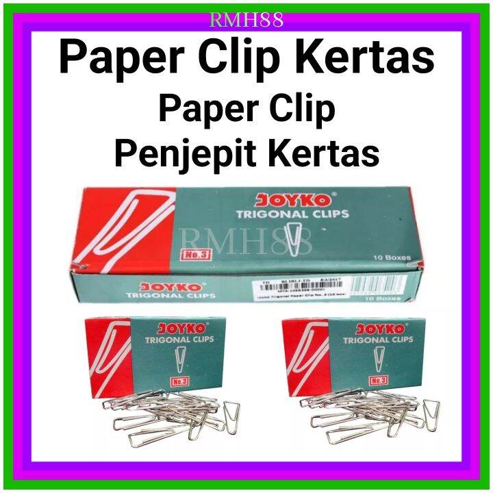 Paper Clip Kertas/Paper Clip Penjepit Kertas JOYKO [ 1 Box isi 10 Pak ...