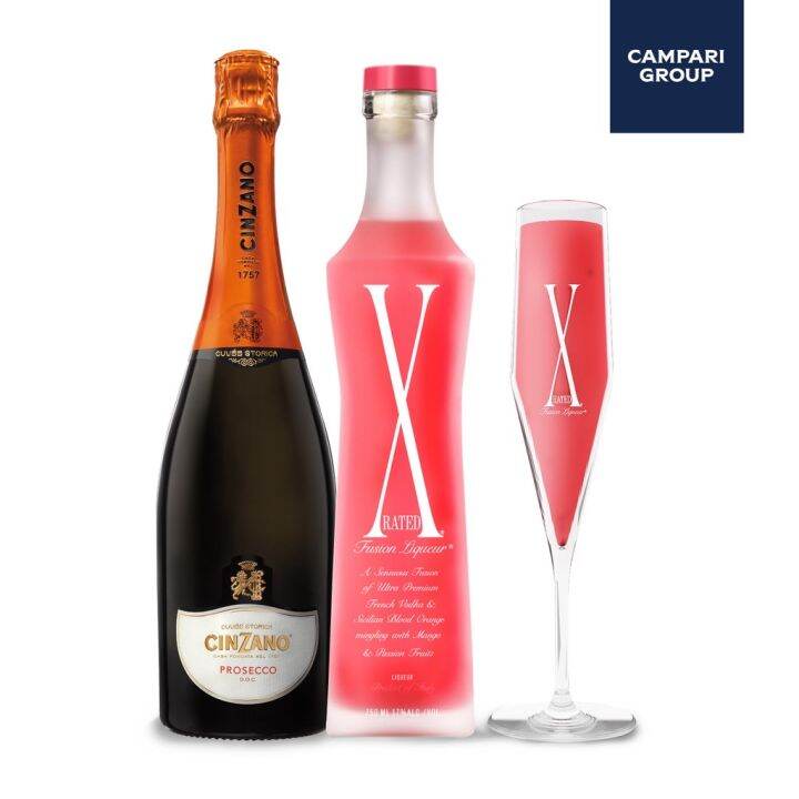 X-Sparkling Cocktail - X-rated Fusion Liqueur 750ml and Cinzano ...