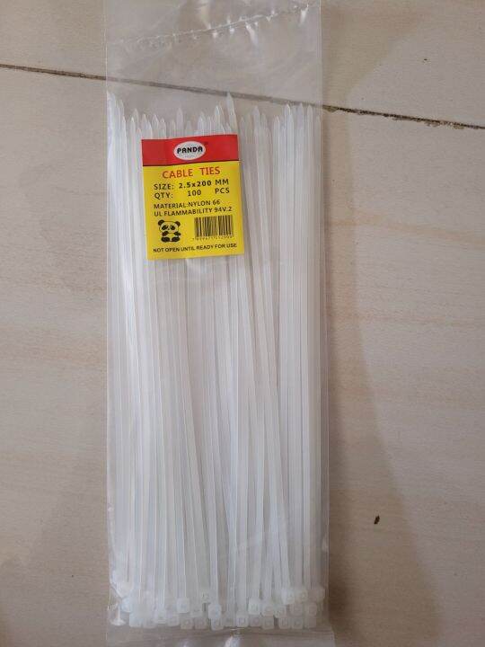 tali ripet panda 2 koma 5 x 200 mm 20 cm warna putih kabel ties tali ...
