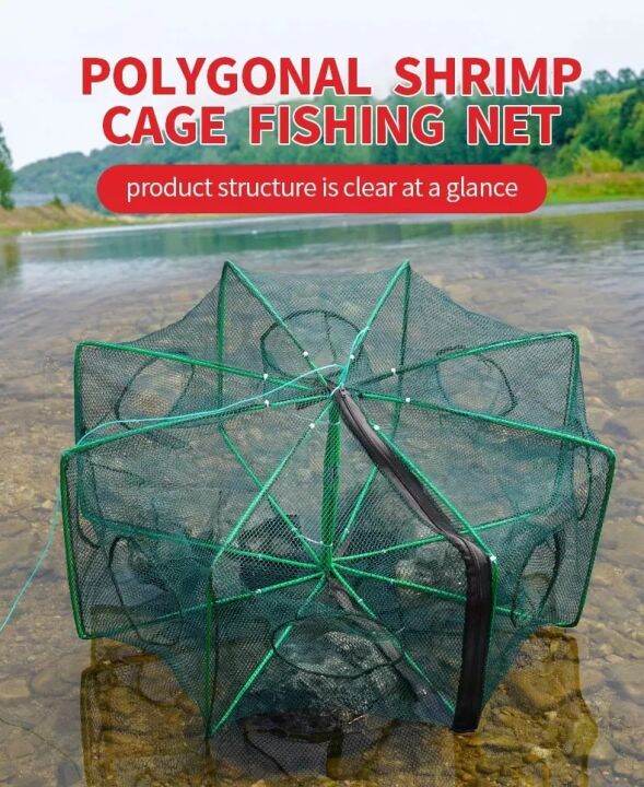 🔝 Original 【24 hours delivery】6/8Holes Folded Portable Hexagon Fishing ...