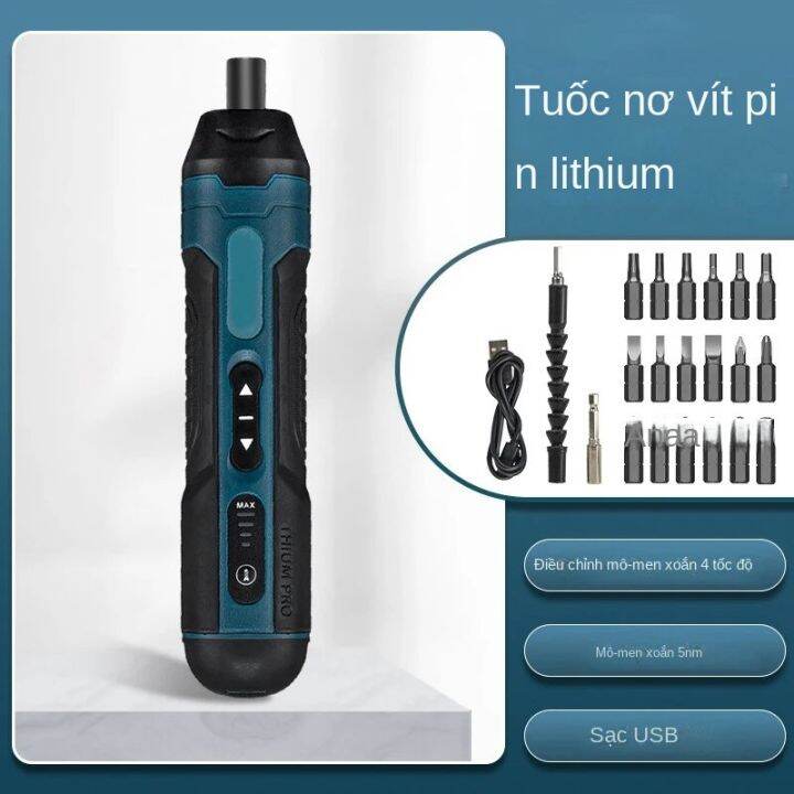 Máy Vặn Vít Điện Không Dây Mini Có Thể Sạc Lại 1300mah Máy Khoan Điện ...