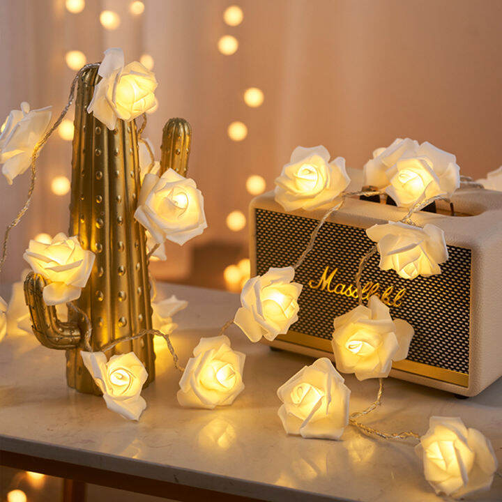LED Rose Flower String Lights,1.5M 10LED / 3M 20LED / 6M 40LED Battery ...