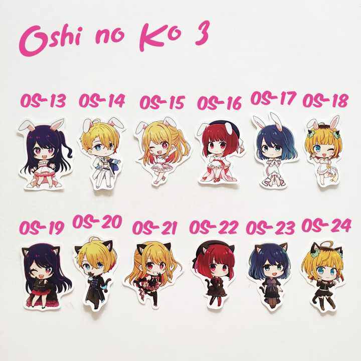 Sticker Anime Oshi no Ko 3 Hoshino Ai Aqua Ruby Kana Akane Memcho ...