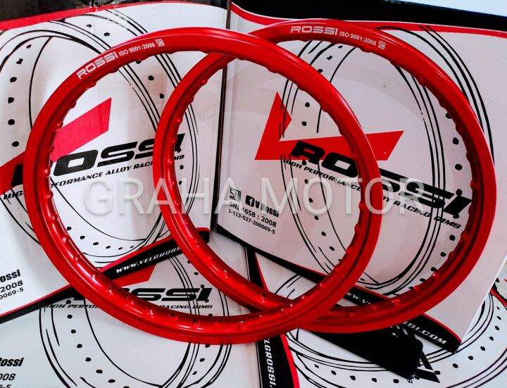 Velg Rossi ring 17 X 140/140 Warna MERAH,Depan Belakang 1 set, Sesuai ...