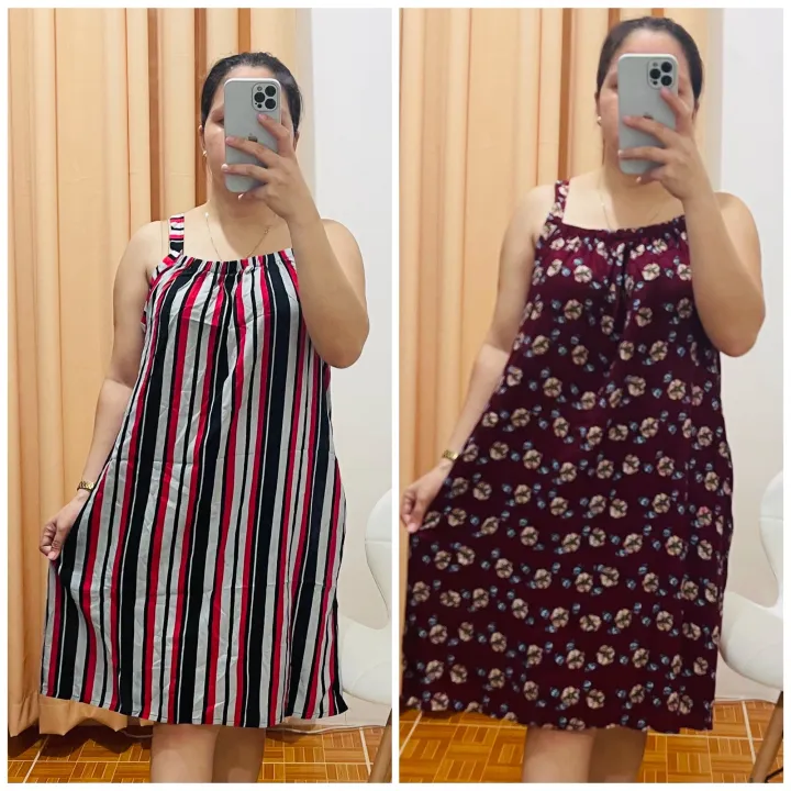 Plus size garter dress challis floral/printed | Lazada PH