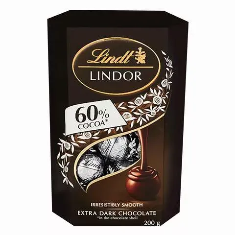 Lindt Lindor 60% Cocoa Extra Dark Chocolate 200g | Lazada PH