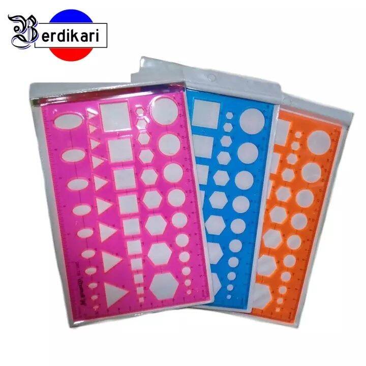 Penggaris Pola Bentuk Bangun Dasar Butterfly BT 790 | Lazada Indonesia