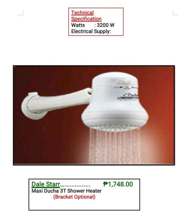 Maxi Ducha 3T Shower Heater | Lazada PH