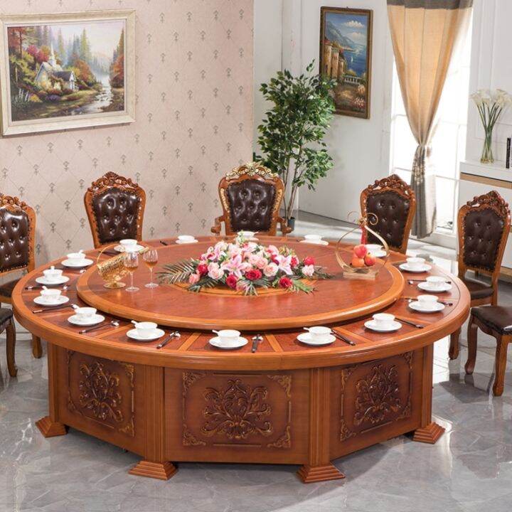 Hotel Electric Dining Table Large round Table Restaurant Automatic ...