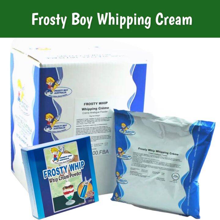 Frosty Boy Whipping Cream Powder 1kg And 200g For Frappe, Cake, Milktea ...
