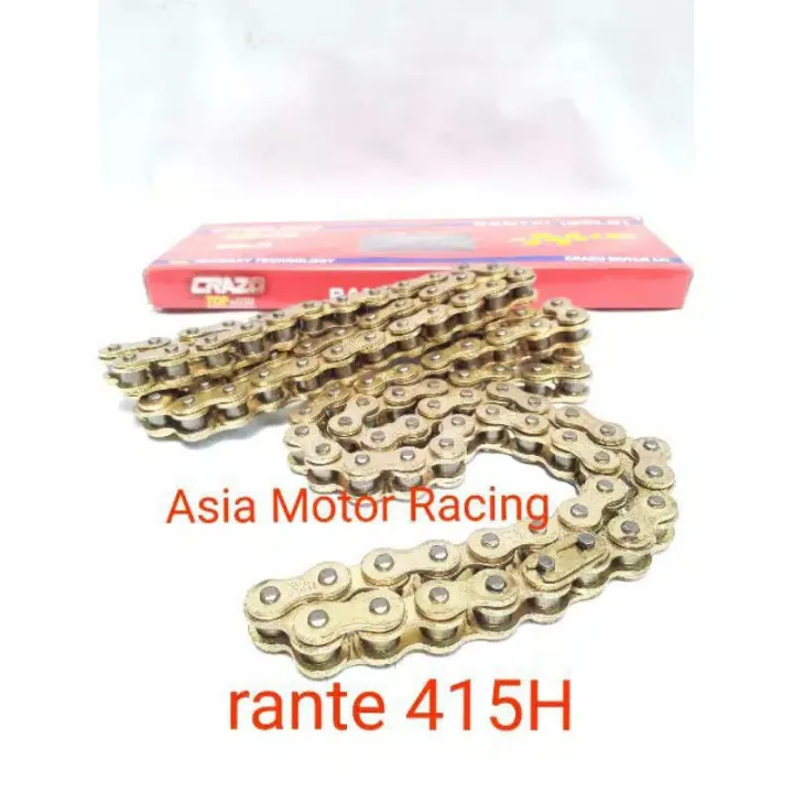 Rantai 415 Tipis Thai Racing Gold Racing 415 -130L Rante Gold Emas Not ...