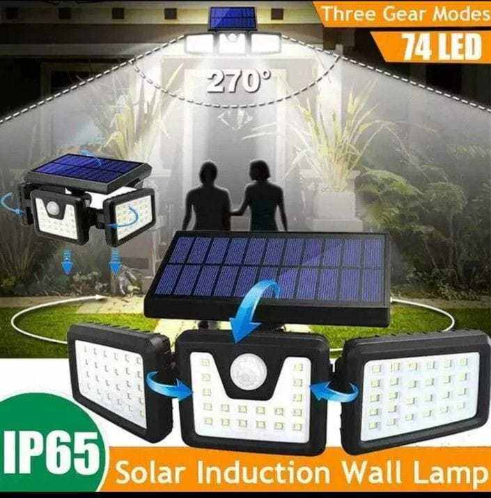 READY STOCK Outdoor Split solar wall lamp 1725 100COB bright energy ...